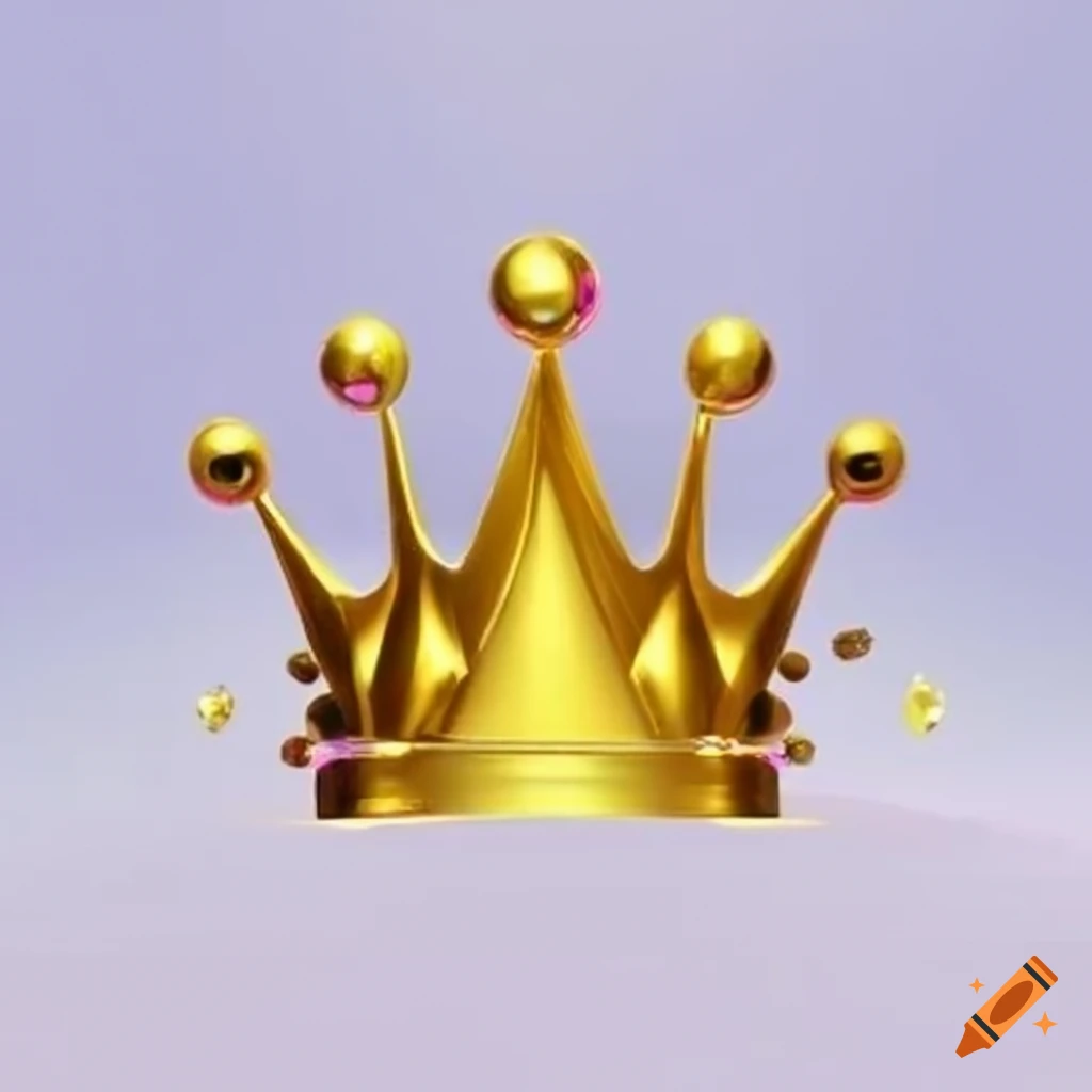 Golden crown with a touch of magic on Craiyon