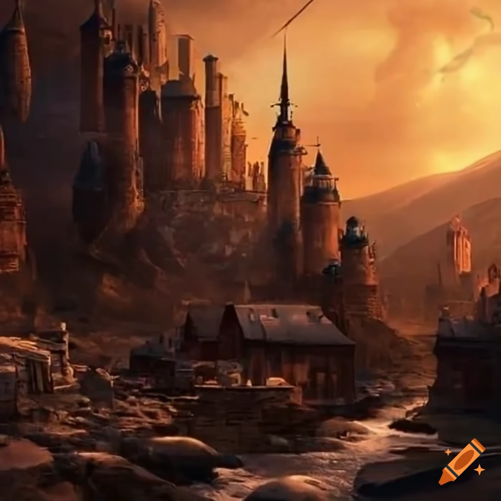 Visual representation of the conflict between civilizations on Craiyon