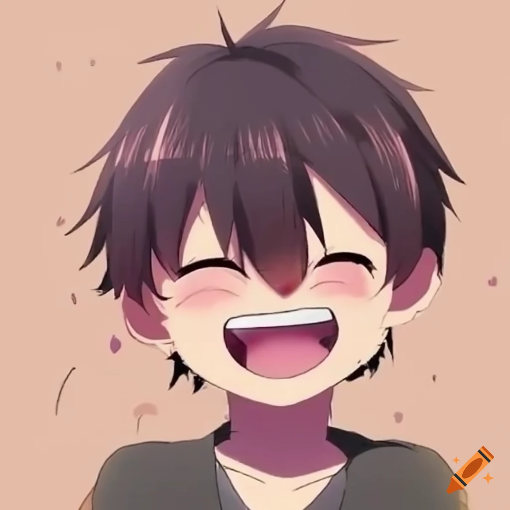 Anime kid with a unique and unpredictable laughter on Craiyon