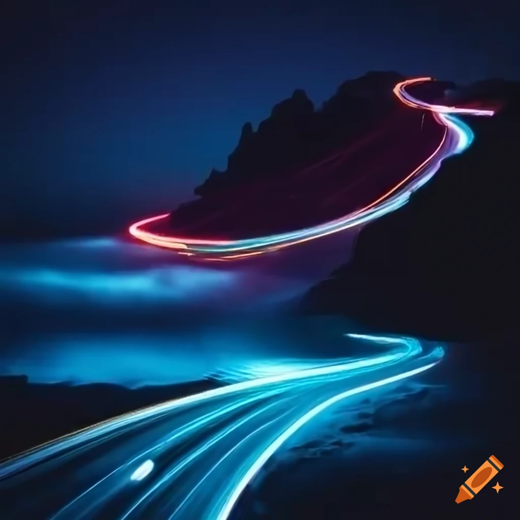 Captivating light trails photography on Craiyon