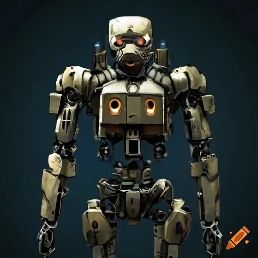 Image of a robot army on Craiyon