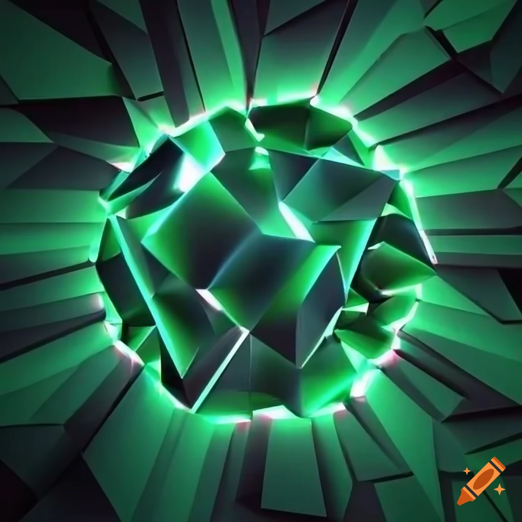 Neon abstract art explosion in green, white, and black on Craiyon