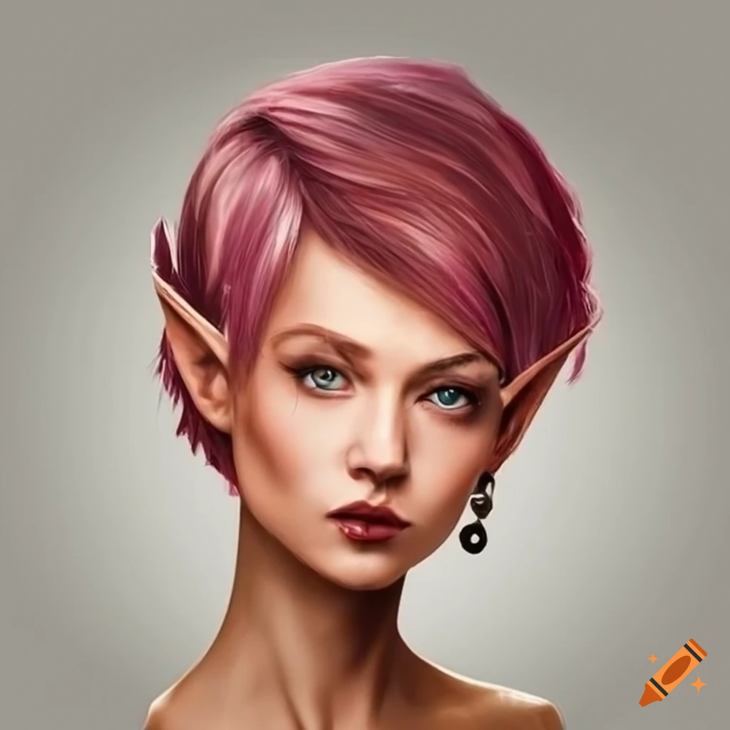 Image of an elf woman with a pixie cut