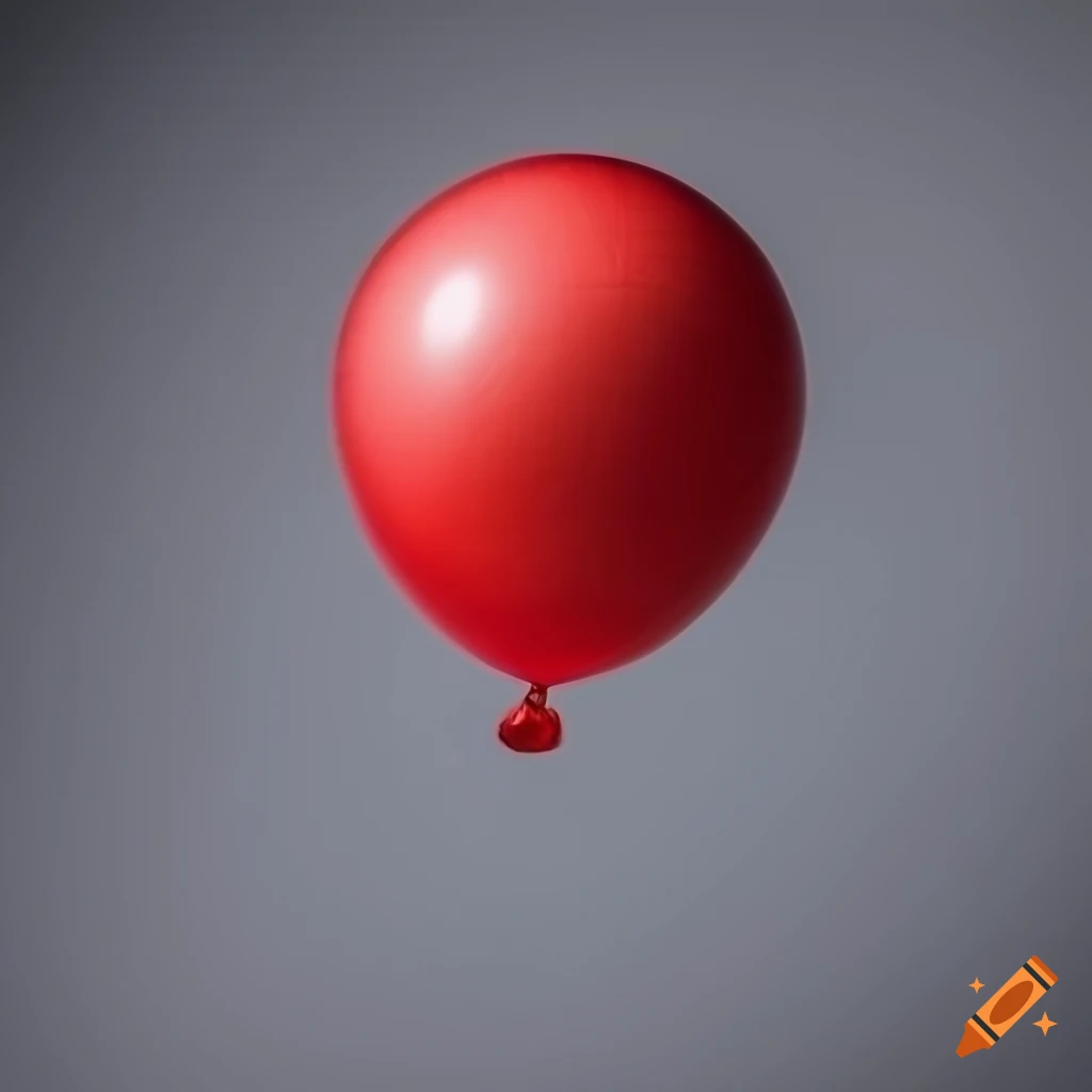 Red balloon on isolated white background on Craiyon