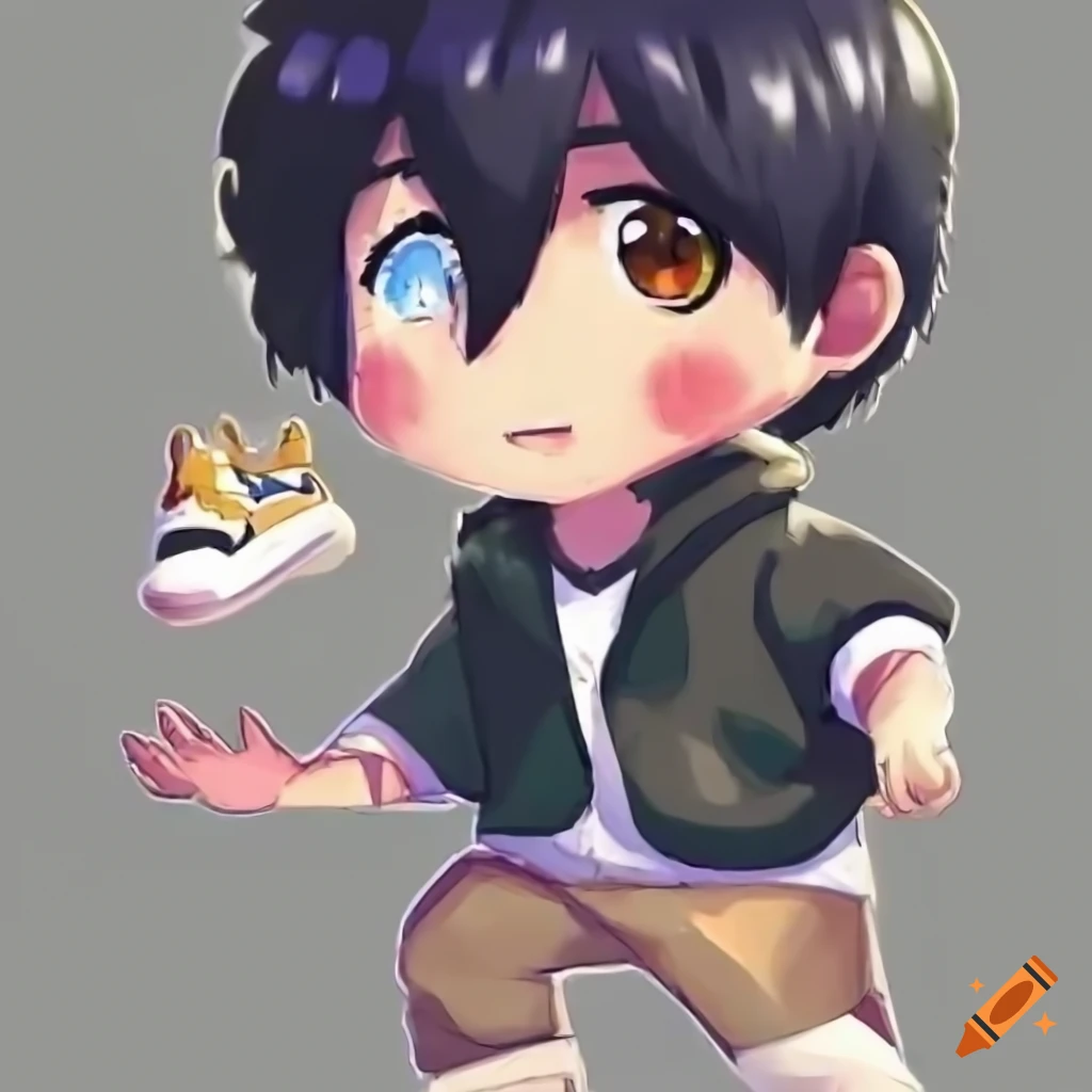 Chibi character in stylish outfit