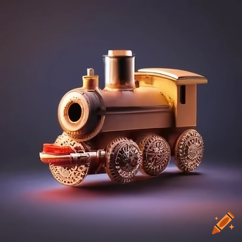 Mechanical toy train on Craiyon