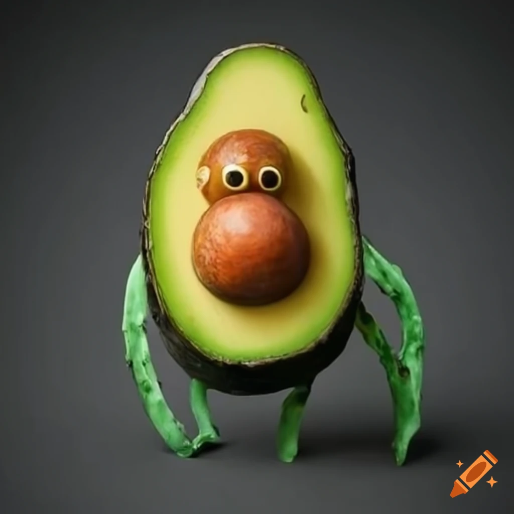 Avocado and french fries monster