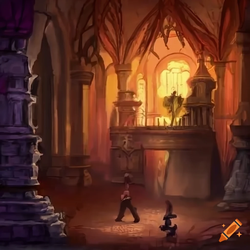 Medieval dungeon crawler game menu from the 90s on Craiyon