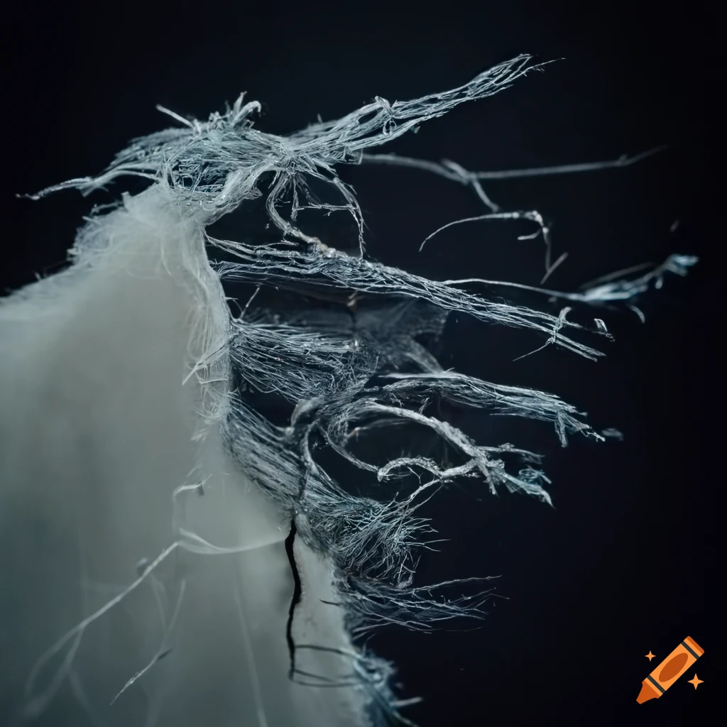 Pile of junk and garbage covered with a drapery in a dramatic landscape ...