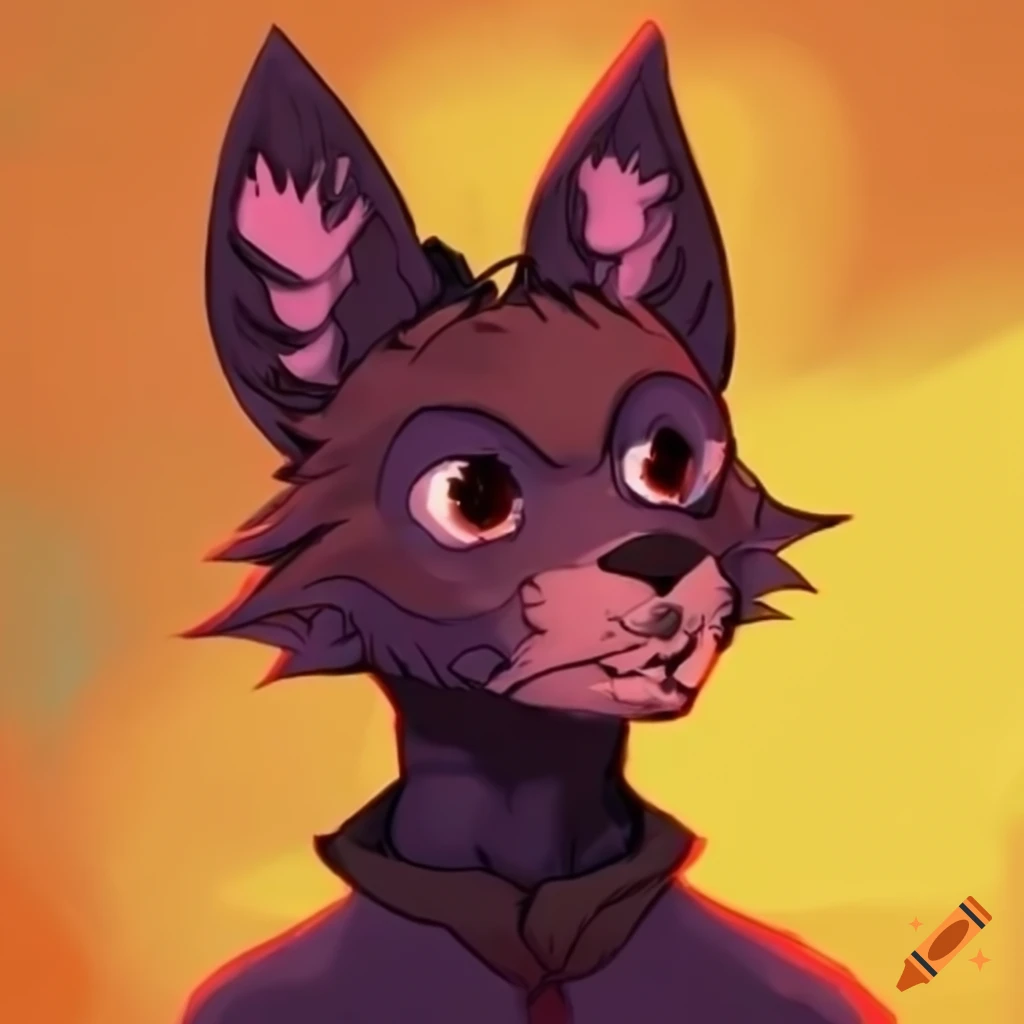 Artwork of a fursona character on Craiyon