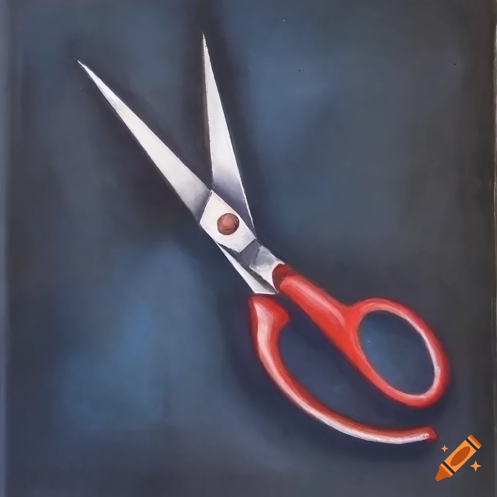 Diego rivera's primitive tempera painting of scissors on Craiyon
