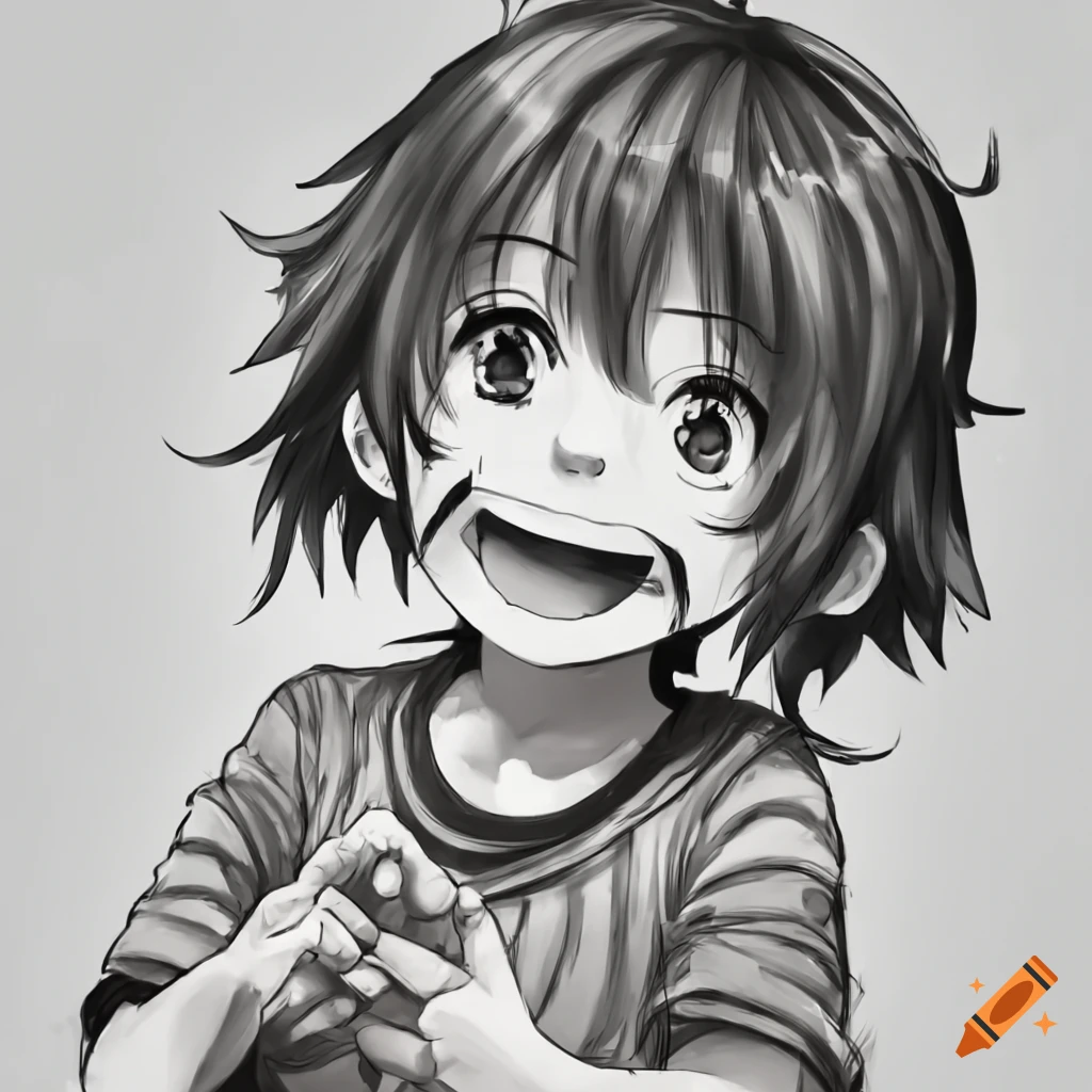 Cute child laughing with joy on Craiyon