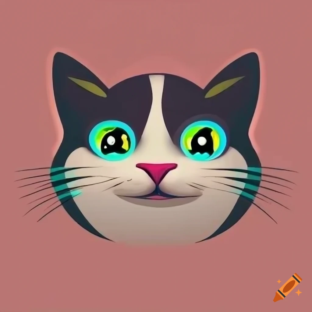 Logo with an animated cat on Craiyon