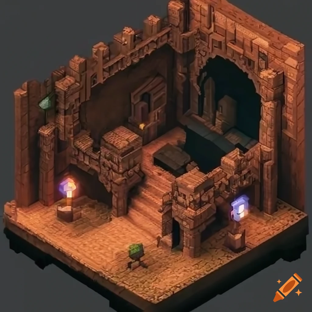 Intricate isometric concept art of outdoor terrain on Craiyon