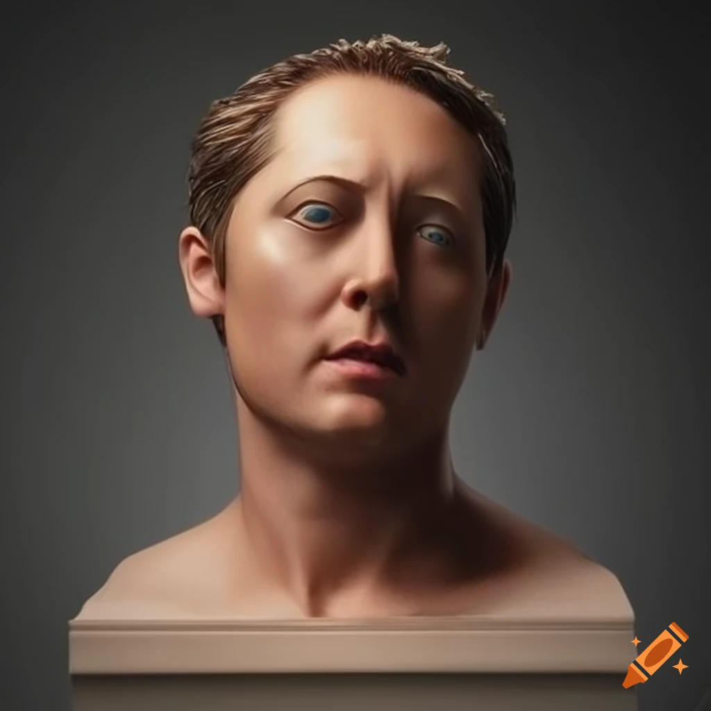 Realistic sculpture of james spader's face on Craiyon