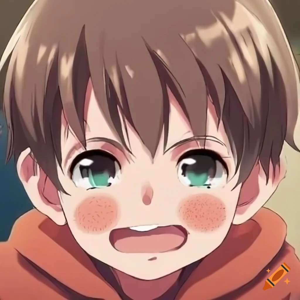 Cute anime kid with different facial expressions on Craiyon