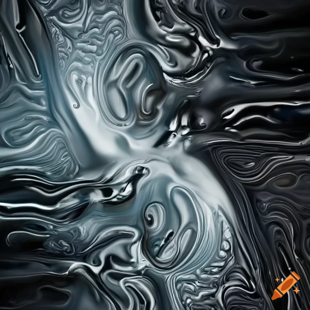 Silver abstract art on Craiyon