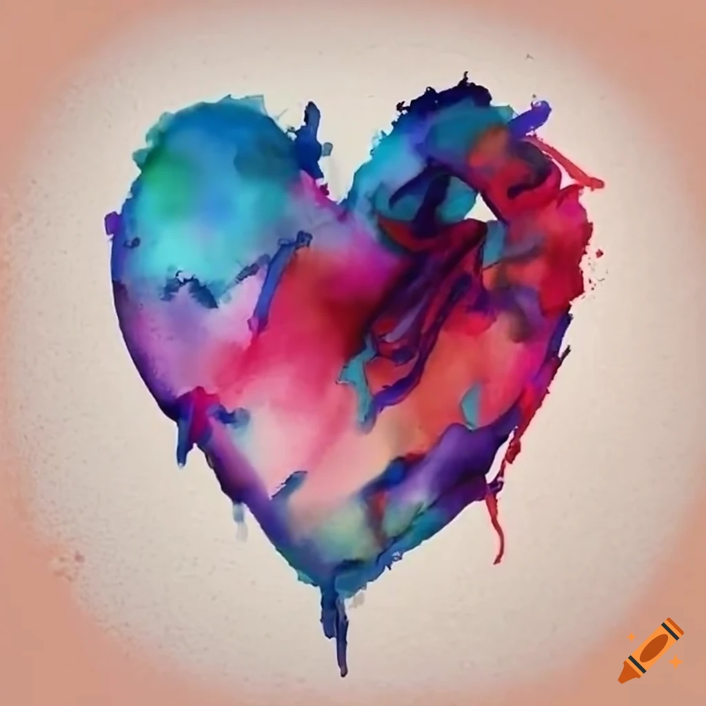 Artistic representation of a destroyed heart