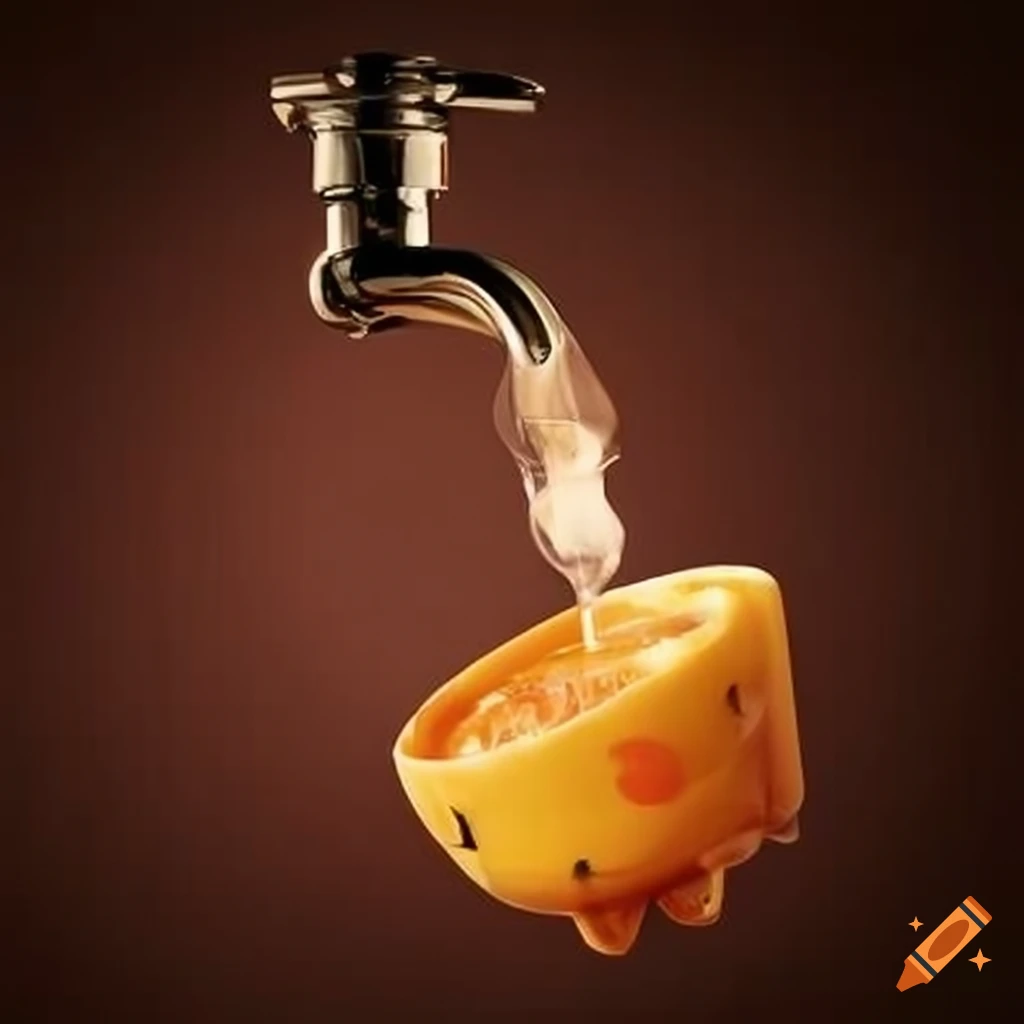 Self-service soup and stew taps in a restaurant on Craiyon