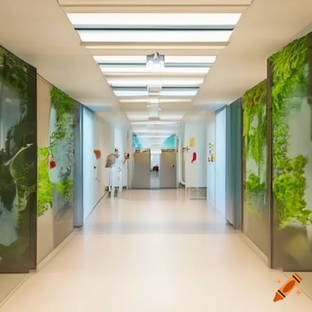 Biophilic design in a hospital setting on Craiyon