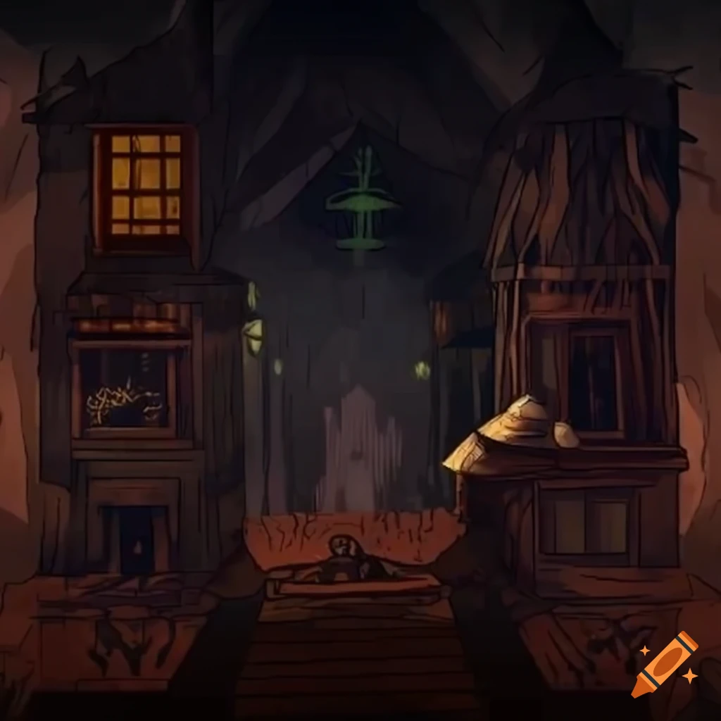 Dark fantasy house in videogame style on Craiyon