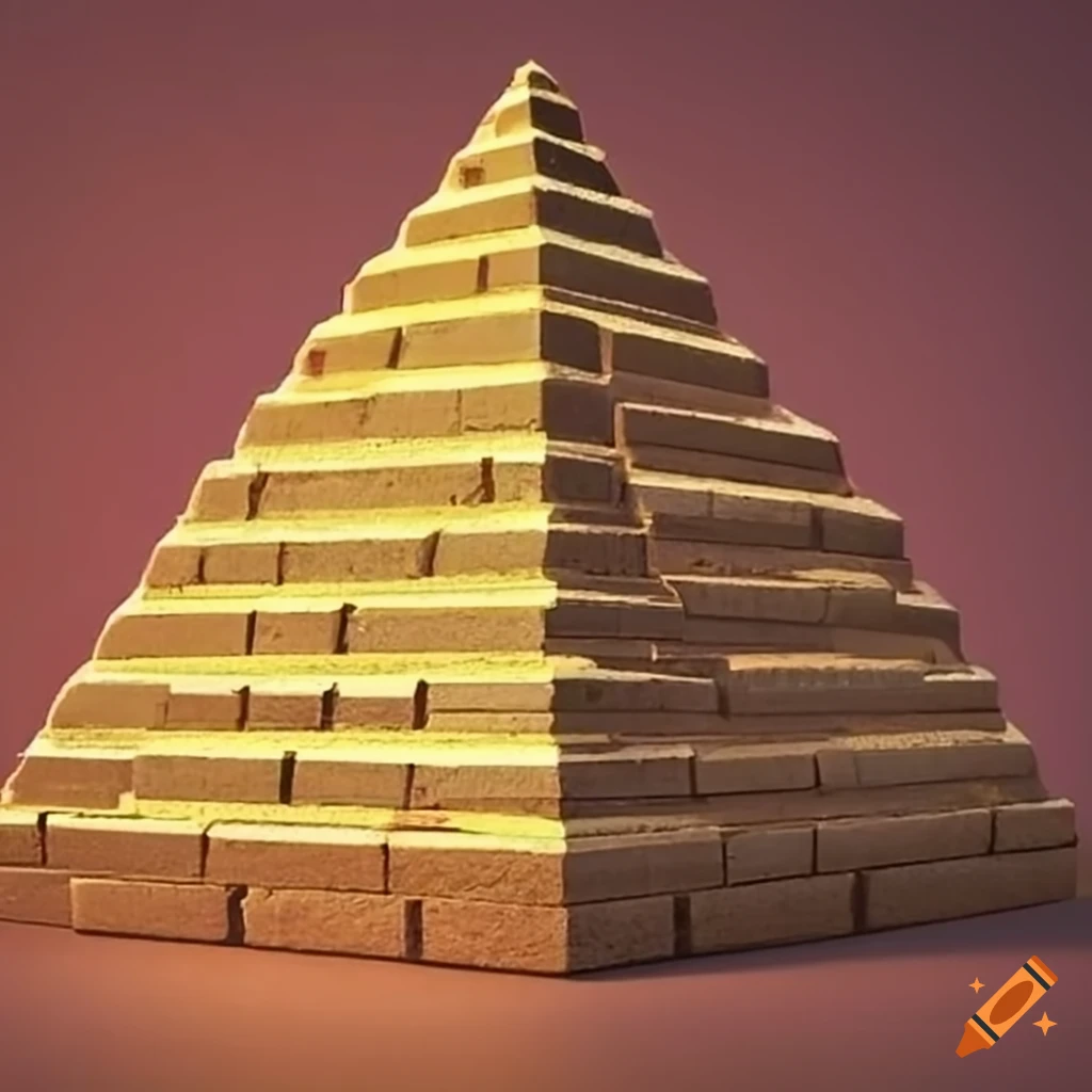 Image of a golden pyramid with a cat eye