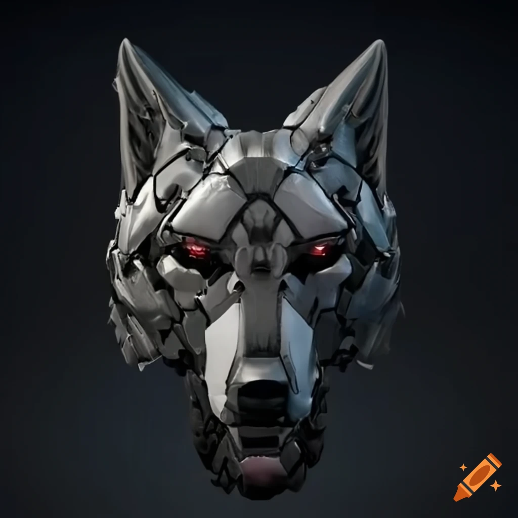 Robot wolf head