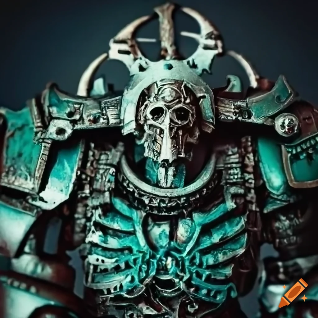 Image of a warhammer necromancer space marine on Craiyon