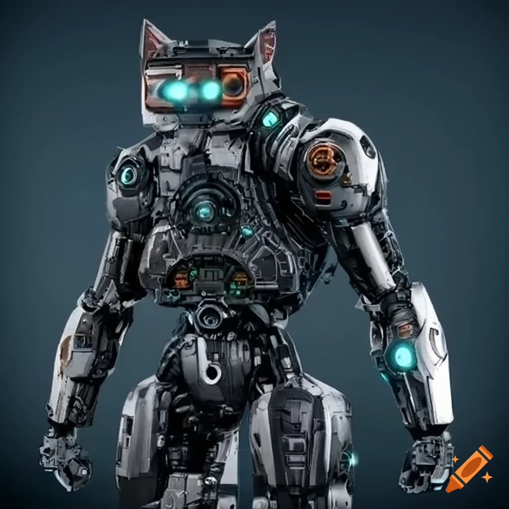 Futuristic robotic cyborg cat on Craiyon