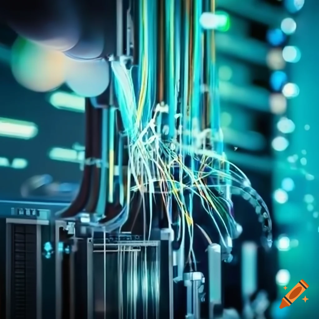 8K image of a Telecom Technician performing fiber optic testing on Craiyon