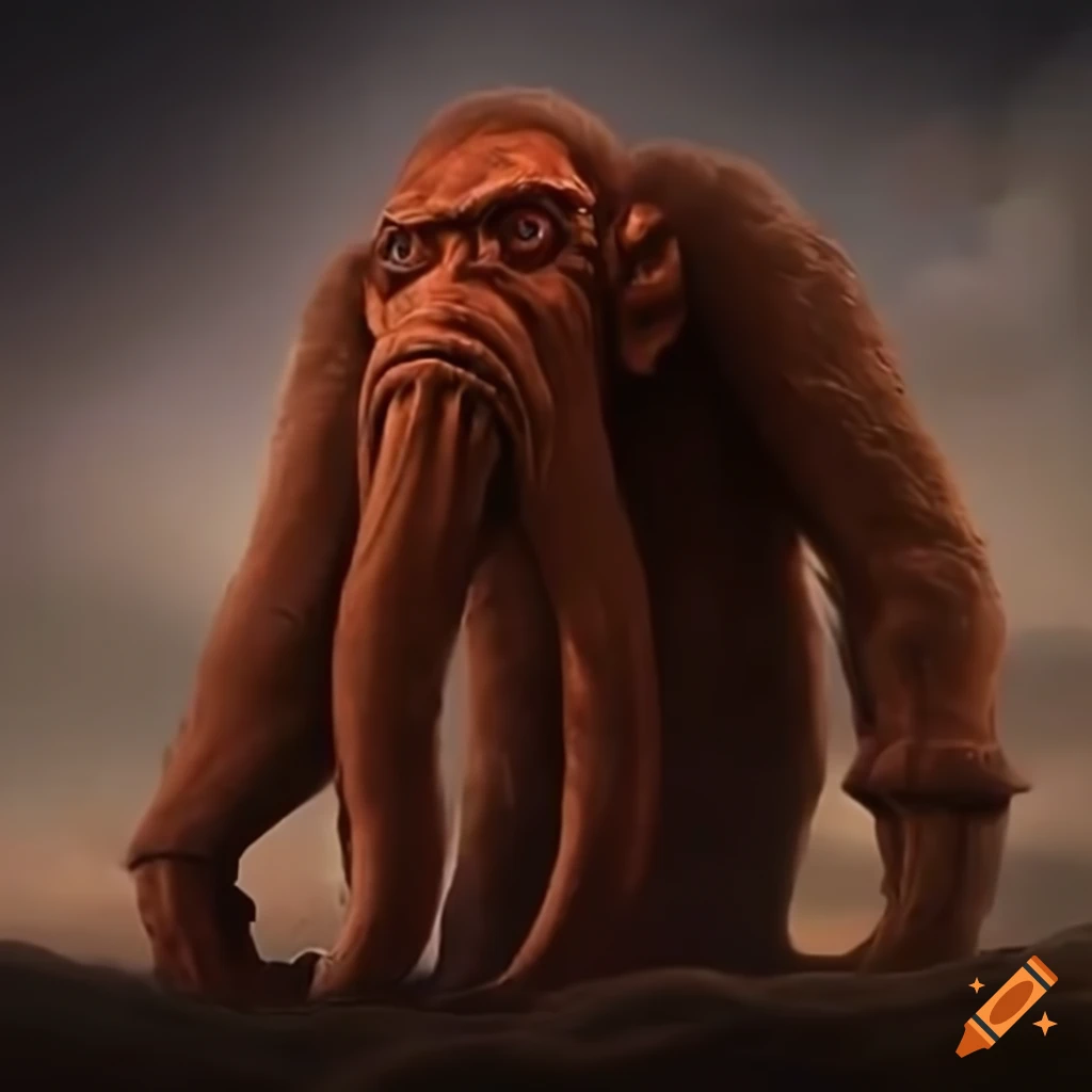 Funny meme of a giant mammoth on Craiyon