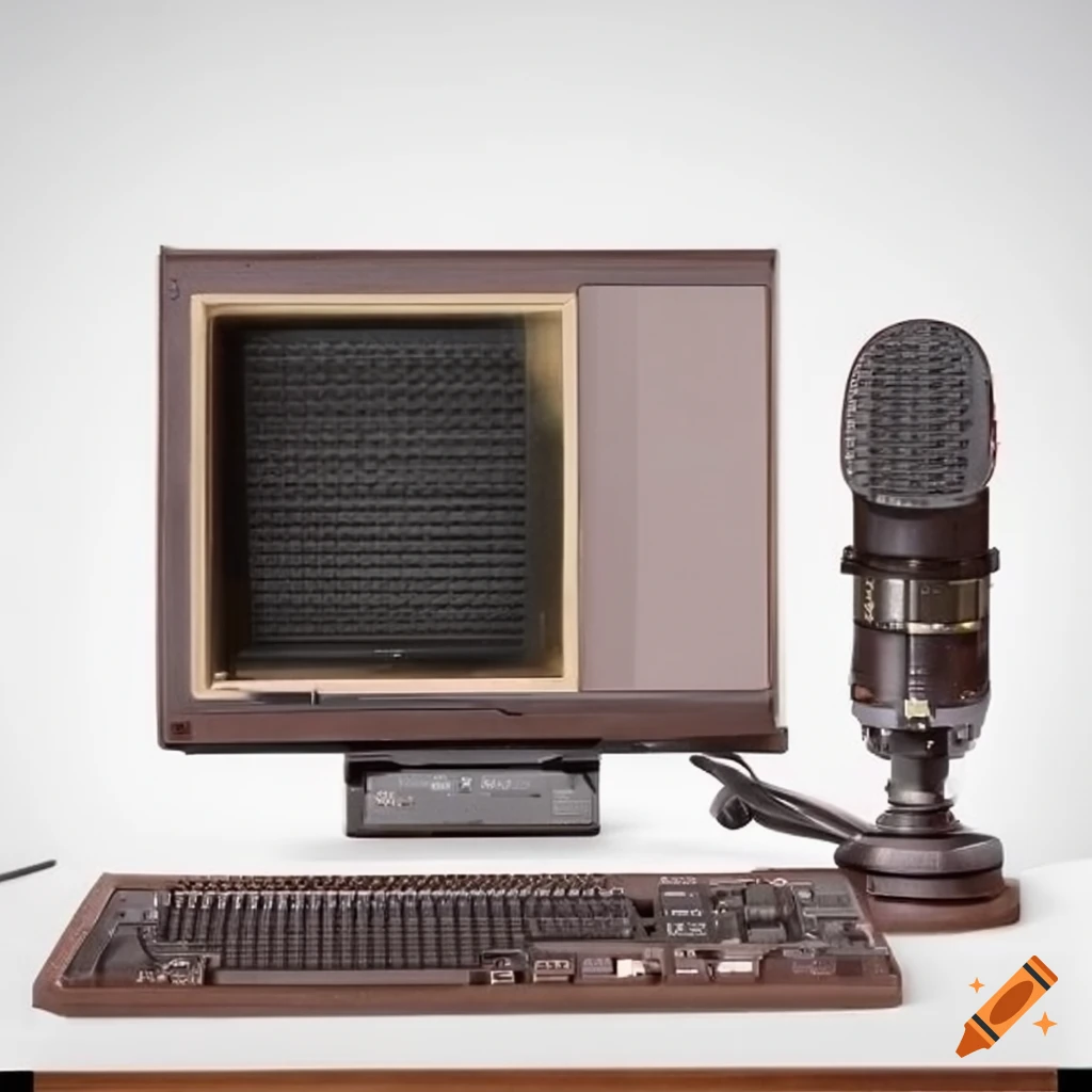 Antique podcast computer on Craiyon
