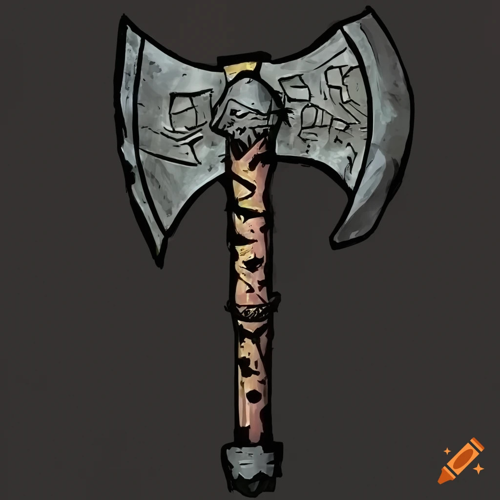 Ornate handaxe inspired by darkest dungeon