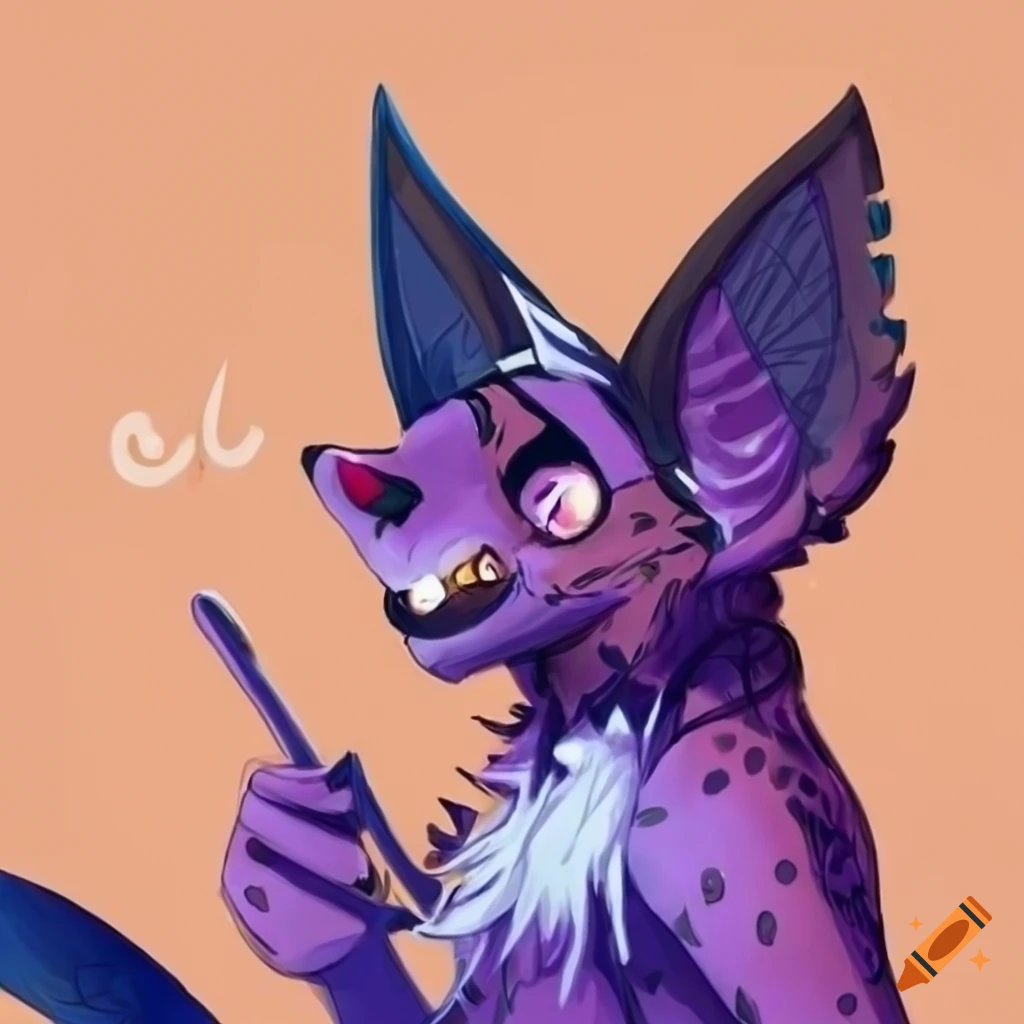 Artwork of a fursona character on Craiyon