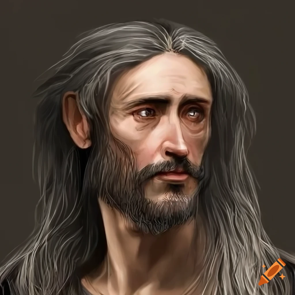 Detailed art of a menacing middle-aged man on Craiyon