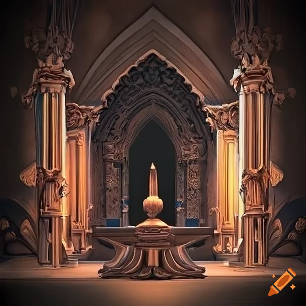 Living room with aesthetics inspired by the interior of caladan castle ...