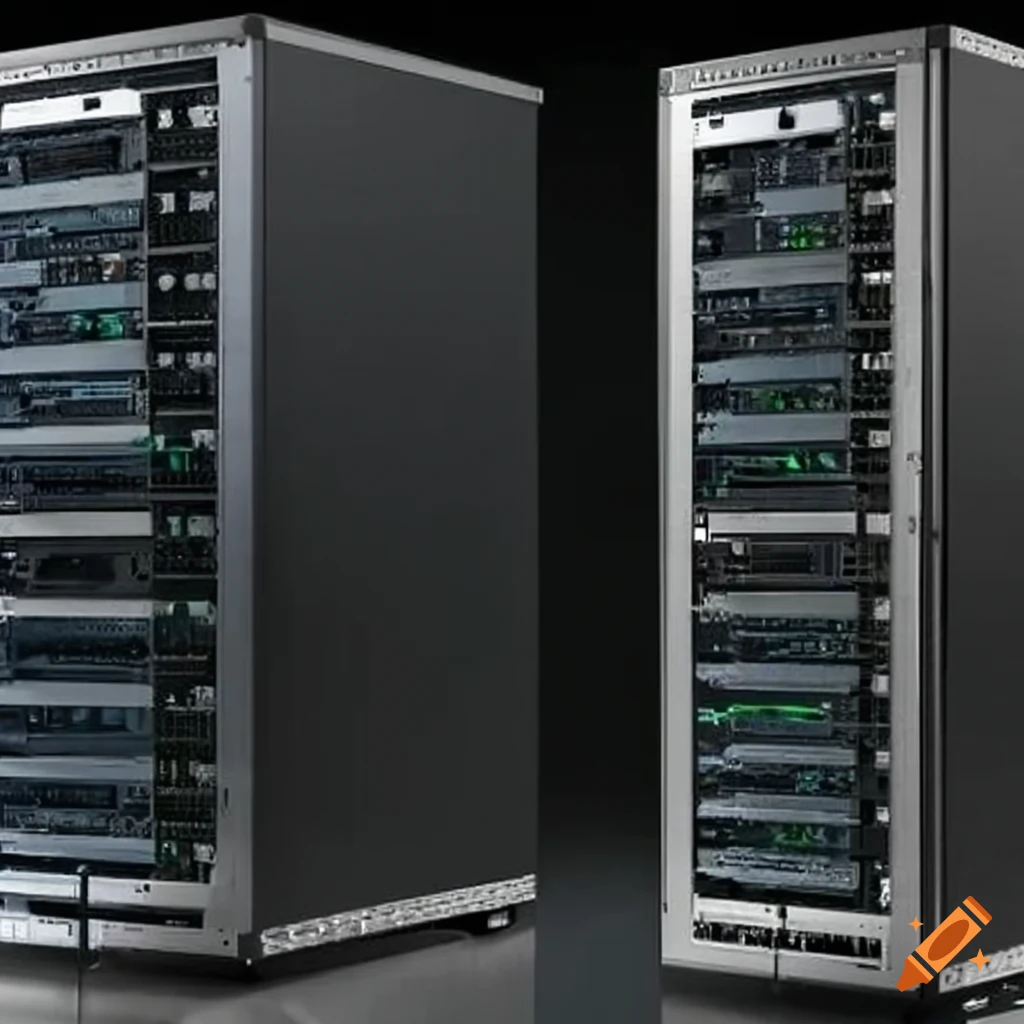 Image depicting a server in operation on Craiyon