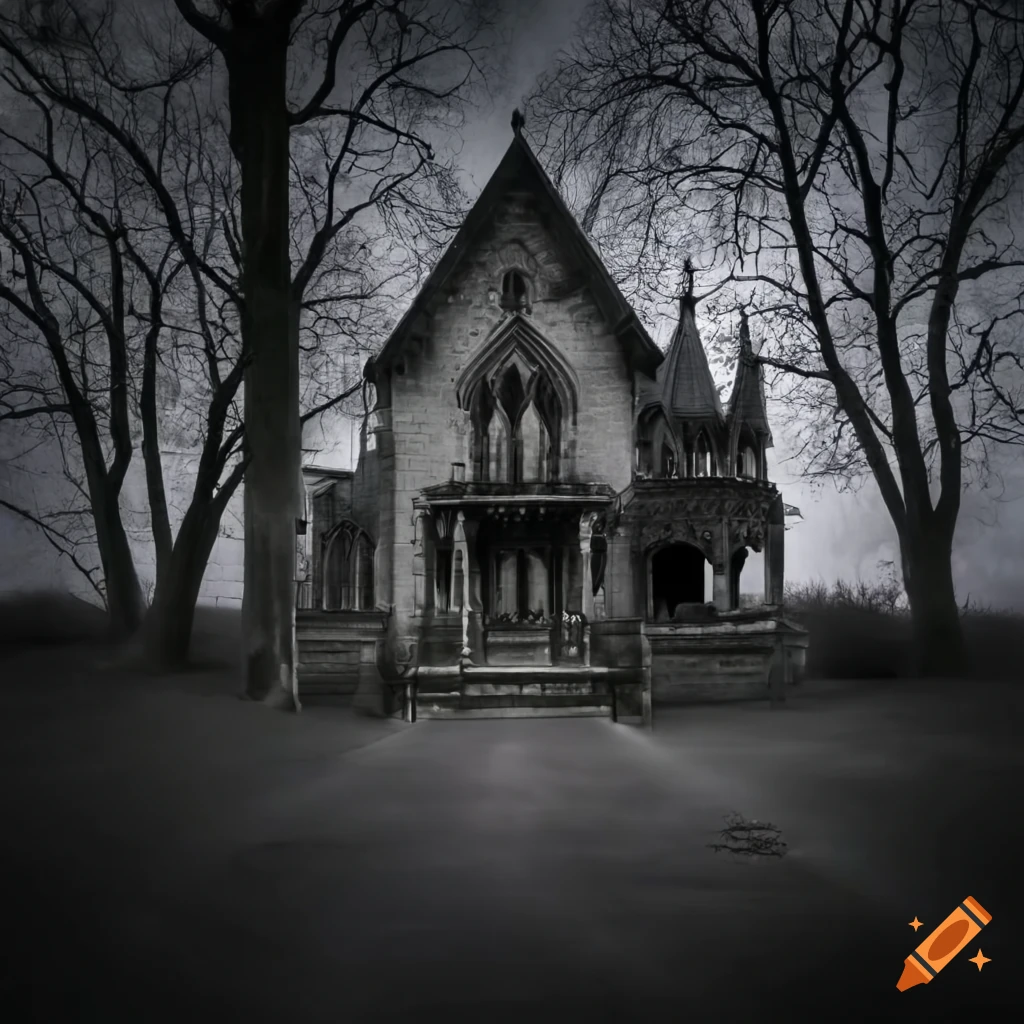 Gothic-style house on Craiyon