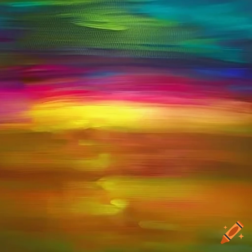 Abstract painting of light on a field of crops on Craiyon