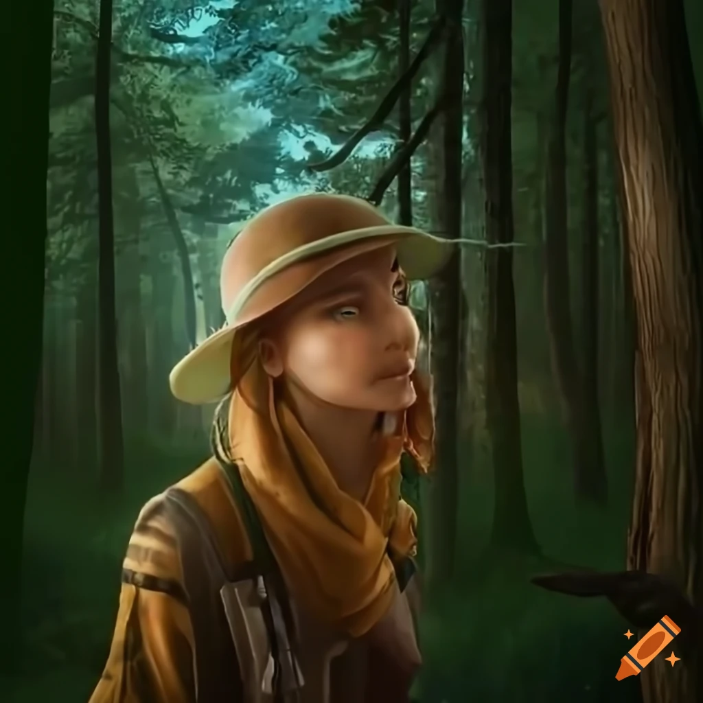 Tourist capturing nature with camera