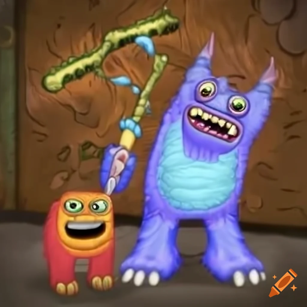 Character from my singing monsters game on Craiyon