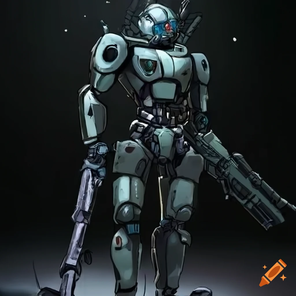 Magic robot warforged barberian with greatsword on Craiyon