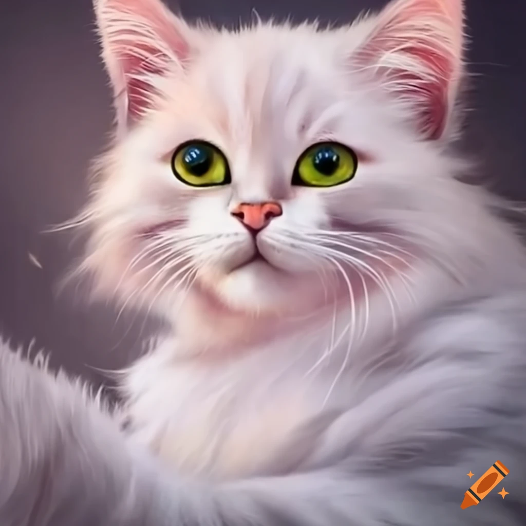 Fluffy cat on Craiyon