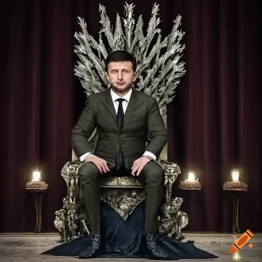 Zelensky enjoying a pepsi on Craiyon