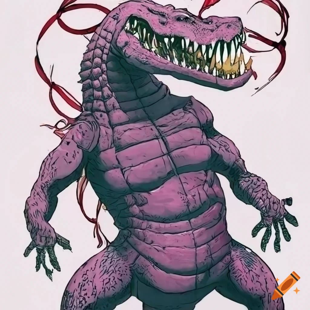 Colorful manga illustration of a strange creature