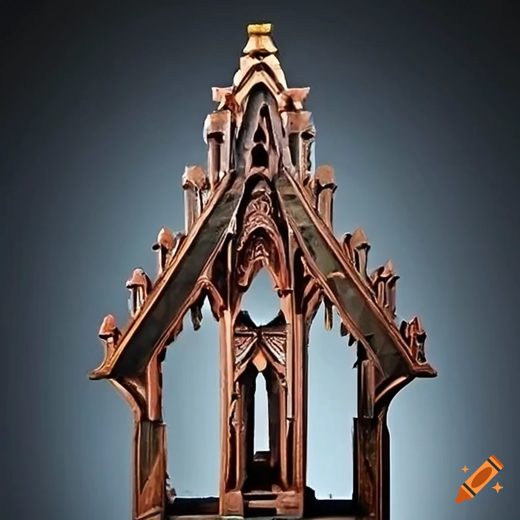 Christmas sapphire architectural stave carving style artwork on Craiyon