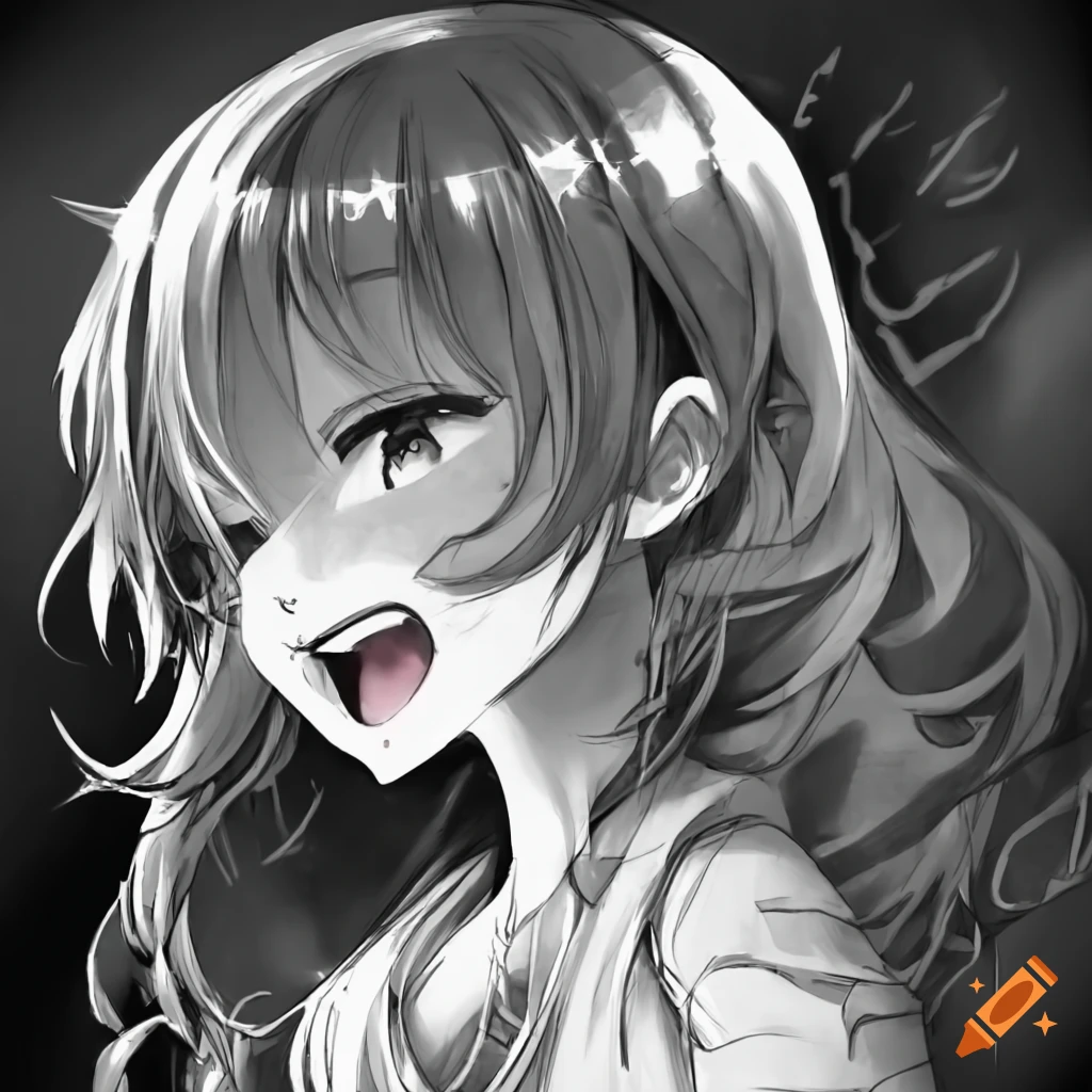 Cute anime kid experiencing tickle laughter on Craiyon