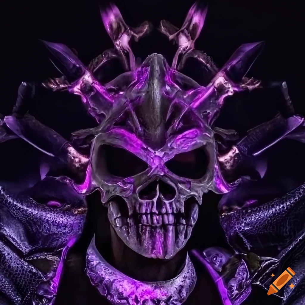 Illustration of a menacing knight in black armor on Craiyon