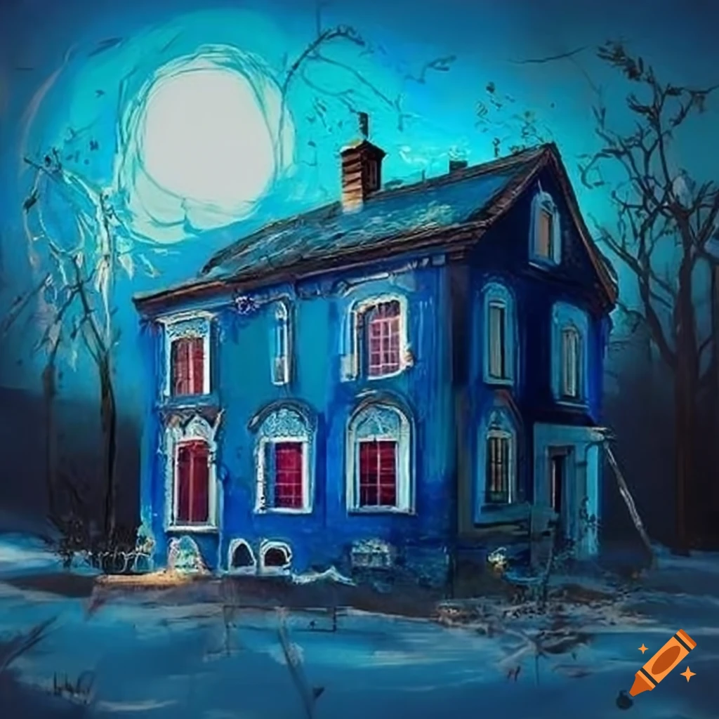 Artistic blue house