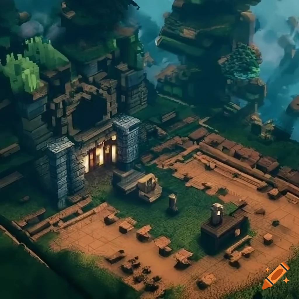 Intricate isometric concept art of outdoor terrain on Craiyon